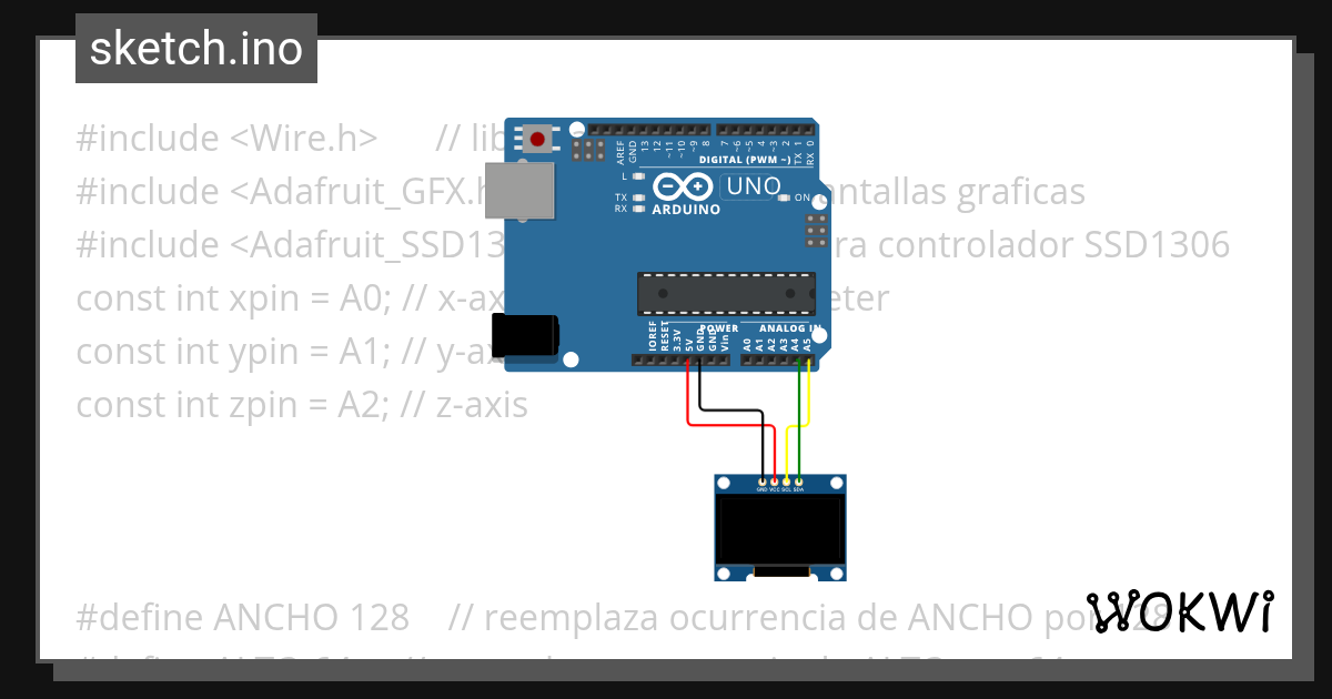 acelerometro com oled - Wokwi ESP32, STM32, Arduino Simulator