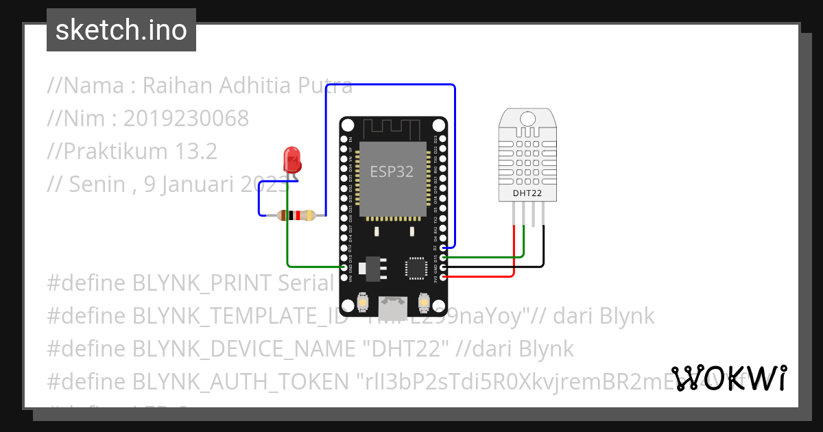 Praktikum 13.2 - Wokwi ESP32, STM32, Arduino Simulator