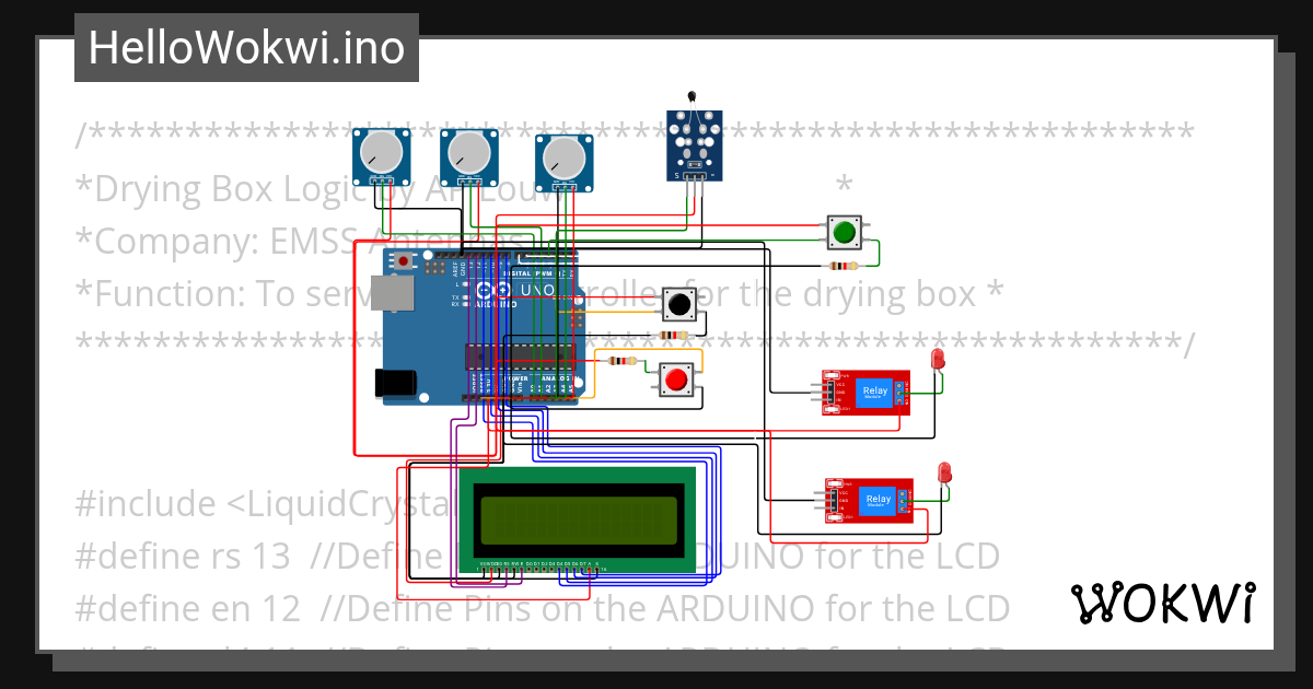 Drying Box EMSS copy - Wokwi ESP32, STM32, Arduino Simulator