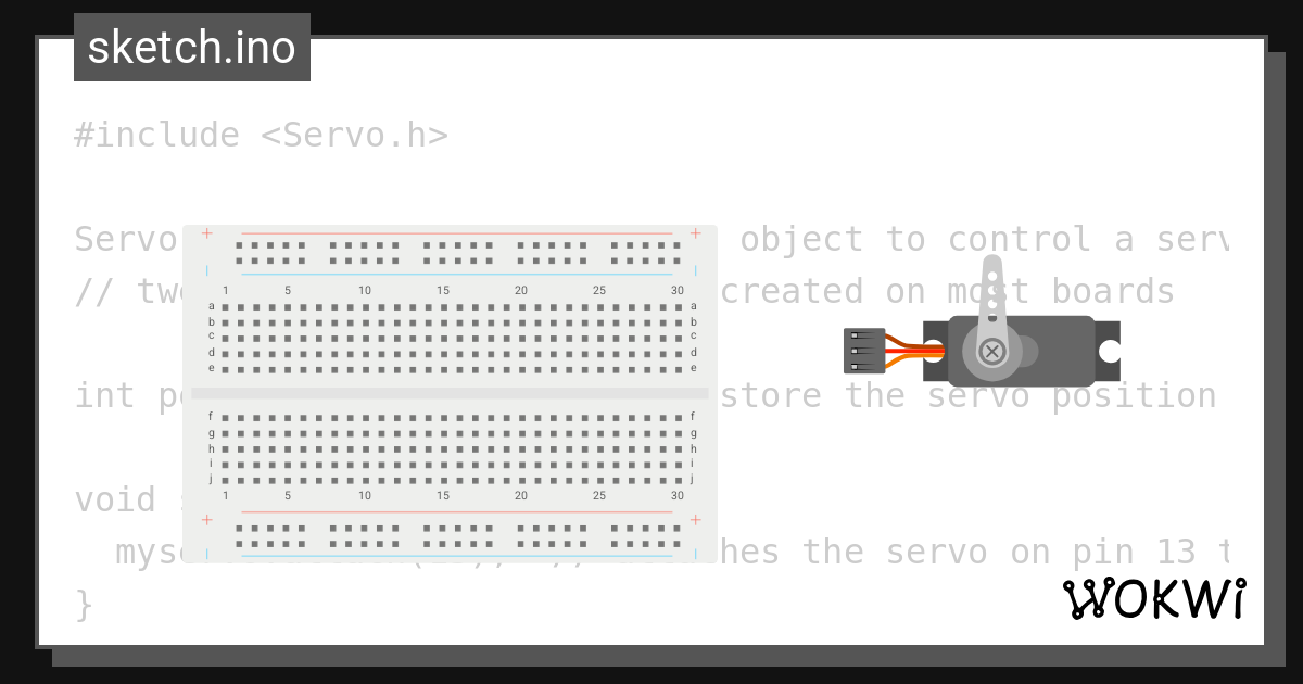 Coding Servo Moto Wokwi Esp32 Stm32 Arduino Simulator 9548