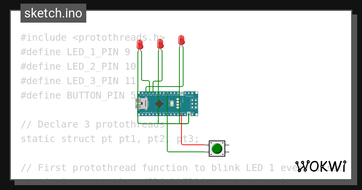 Led Multithread Wokwi Esp32 Stm32 Arduino Simulator 2251
