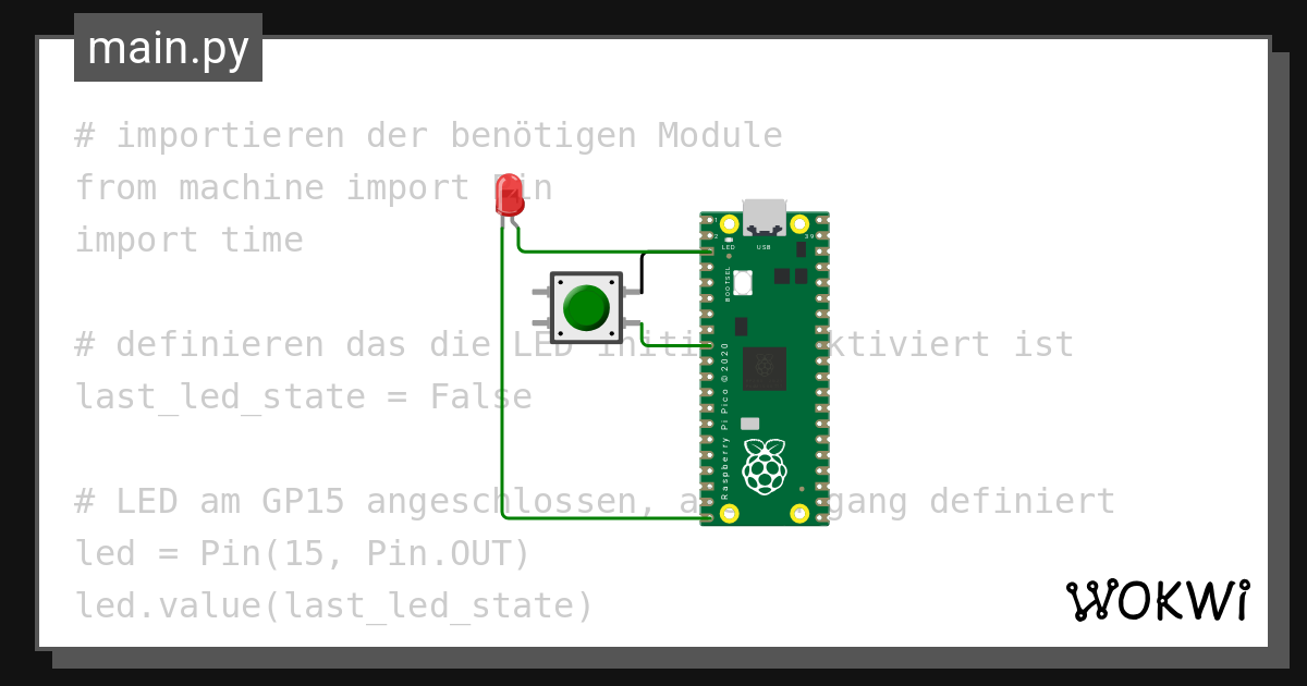 Micropython Pushbutton Example Wokwi Esp32 Stm32 Arduino Simulator