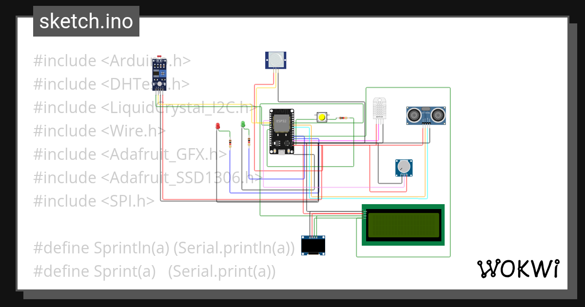 EX.14 SSD1306 - Wokwi ESP32, STM32, Arduino Simulator
