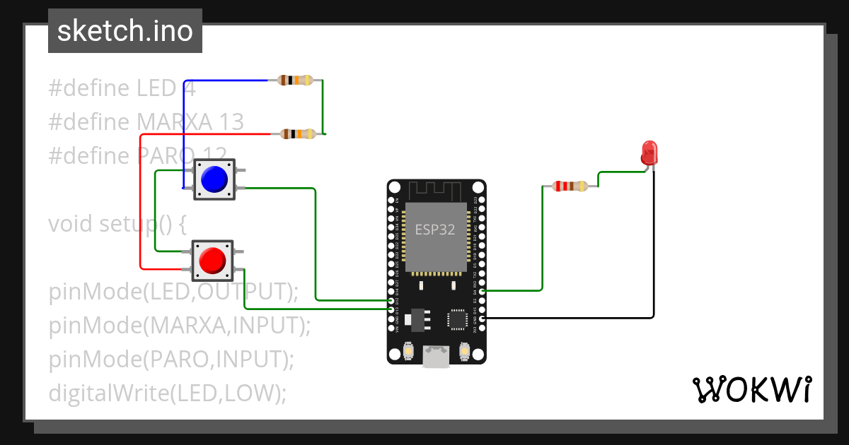 Simulació De Circuit Paro Marxa Dun Motor Wokwi Esp32 Stm32 1335