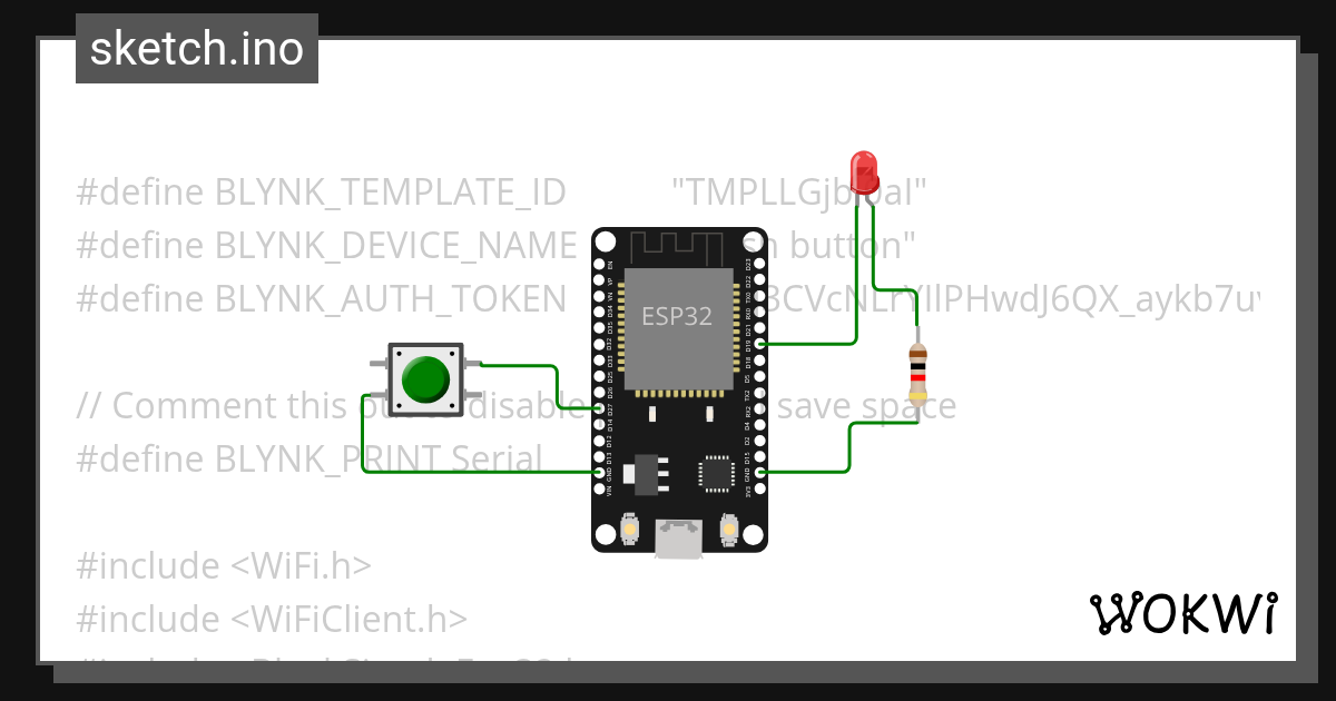 Pull Button - Wokwi ESP32, STM32, Arduino Simulator