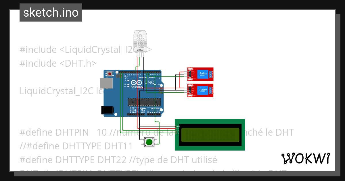 Humidificateur - Wokwi ESP32, STM32, Arduino Simulator