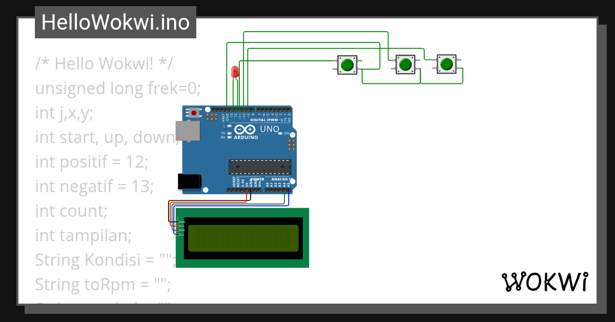 HelloWokwi.ino - Wokwi ESP32, STM32, Arduino Simulator