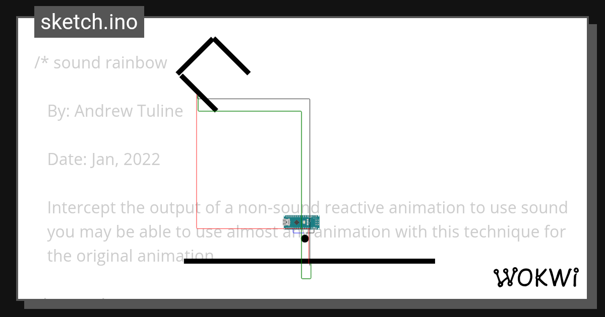 sound_rainbow.ino copy - Wokwi ESP32, STM32, Arduino Simulator
