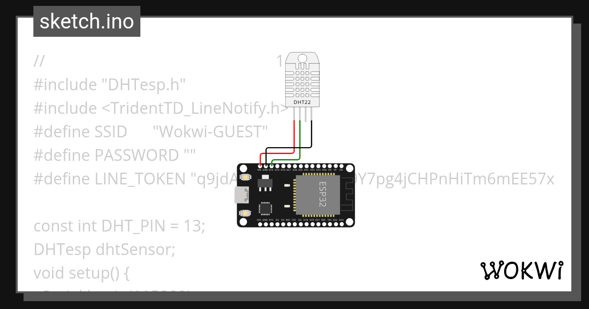 WORK5 DHT22 - Wokwi ESP32, STM32, Arduino Simulator