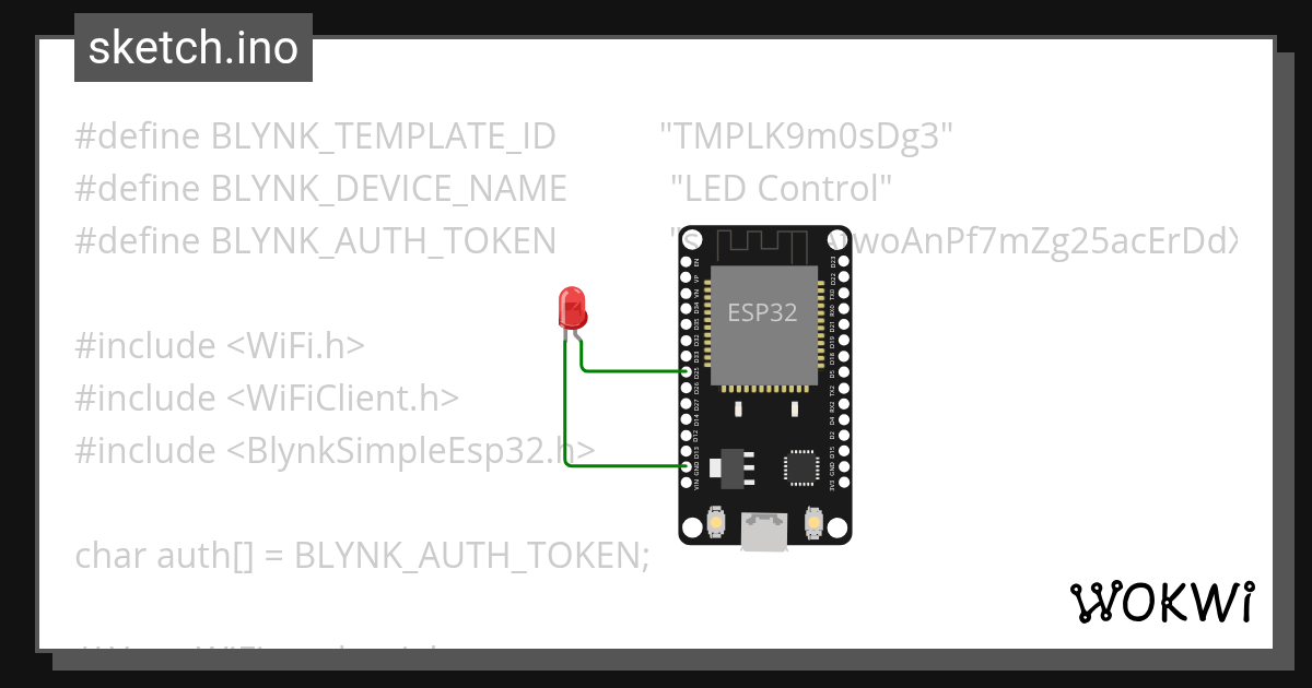 Remote delay control using Blynk - Wokwi ESP32, STM32, Arduino Simulator
