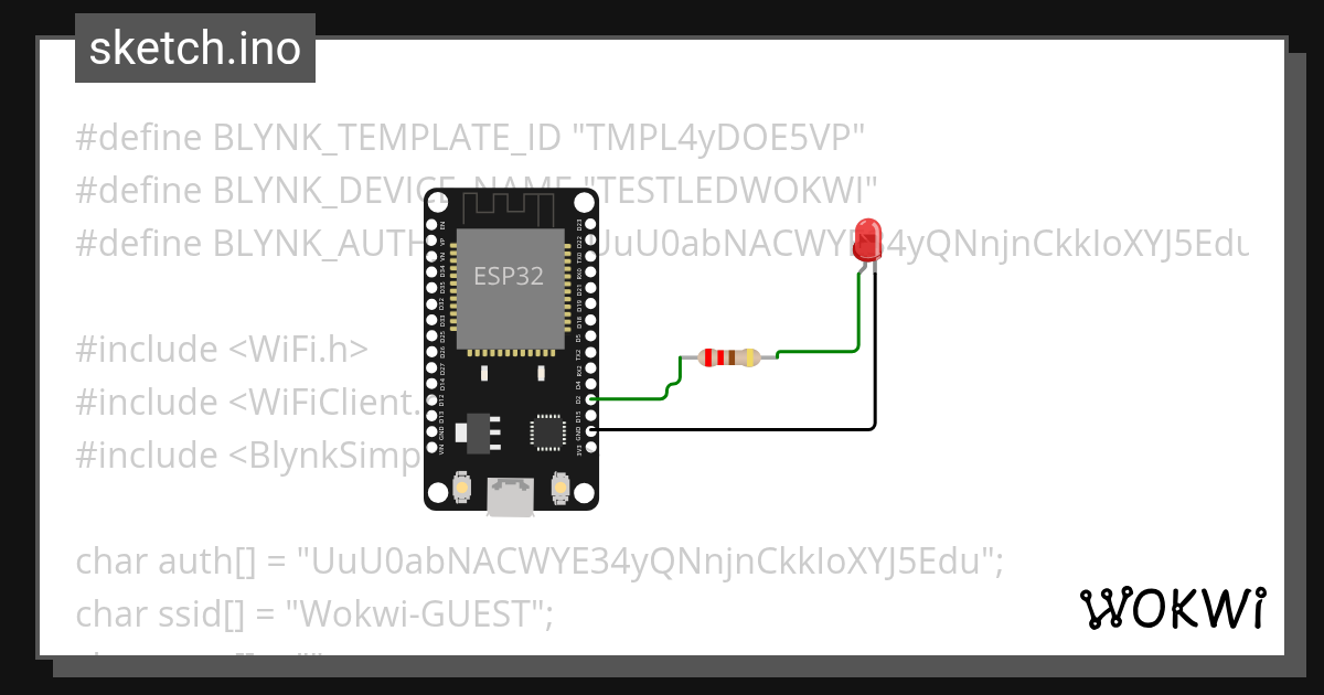 1 ในข้อสอบ Test Led By Wokwi 014 Wokwi Esp32 Stm32 Arduino Simulator 7311