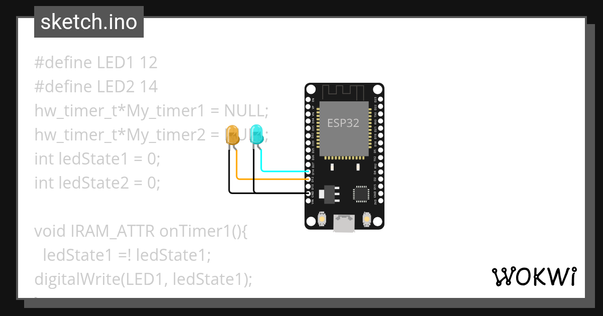 timer interrupt - Wokwi ESP32, STM32, Arduino Simulator