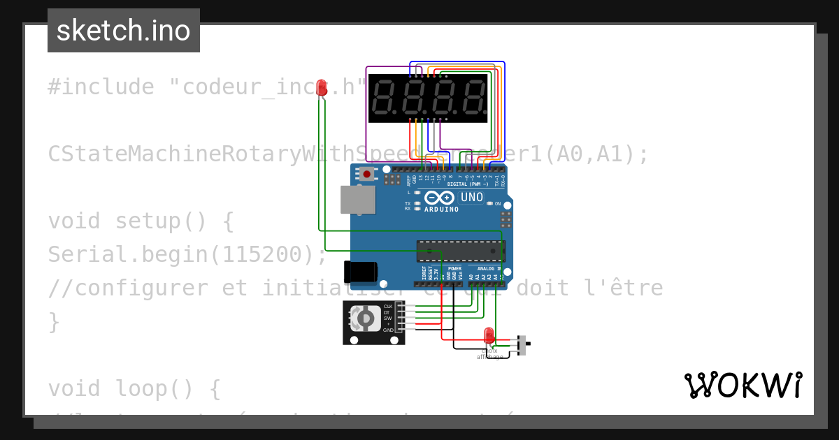 Codeur Incrémental Poo Wokwi Esp32 Stm32 Arduino Simulator 8568
