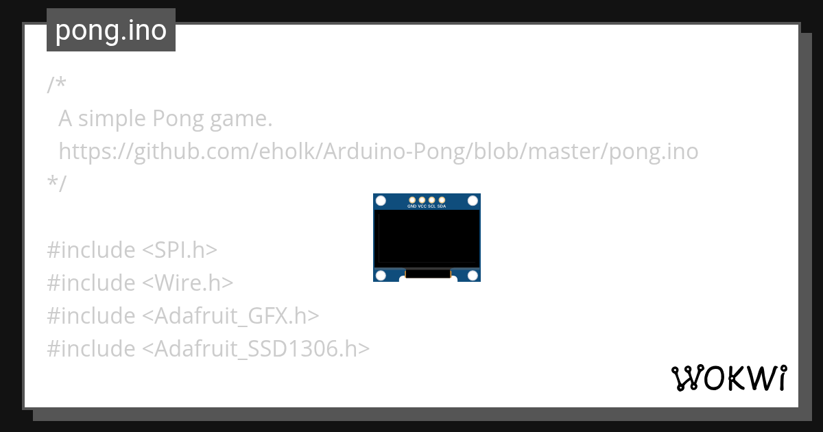 pong.ino copy - Wokwi ESP32, STM32, Arduino Simulator