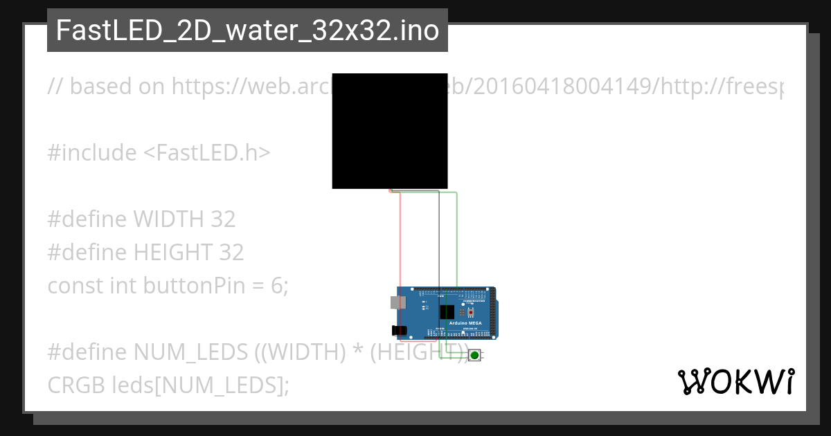 RGB 2D water ripples from FastLED - Wokwi ESP32, STM32, Arduino Simulator