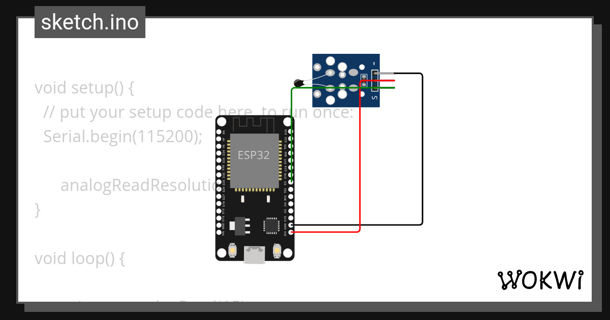 Sıcaklık basic - Wokwi ESP32, STM32, Arduino Simulator
