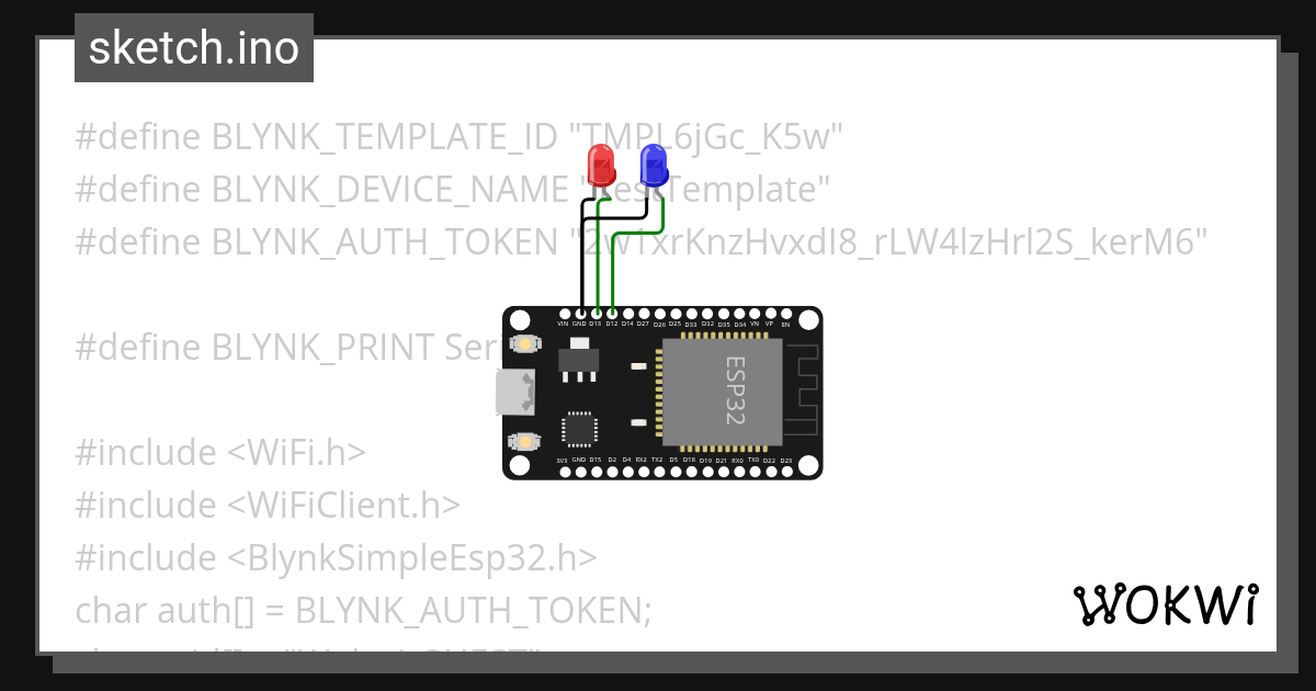 Work6 Blynk Led Wokwi Esp32 Stm32 Arduino Simulator