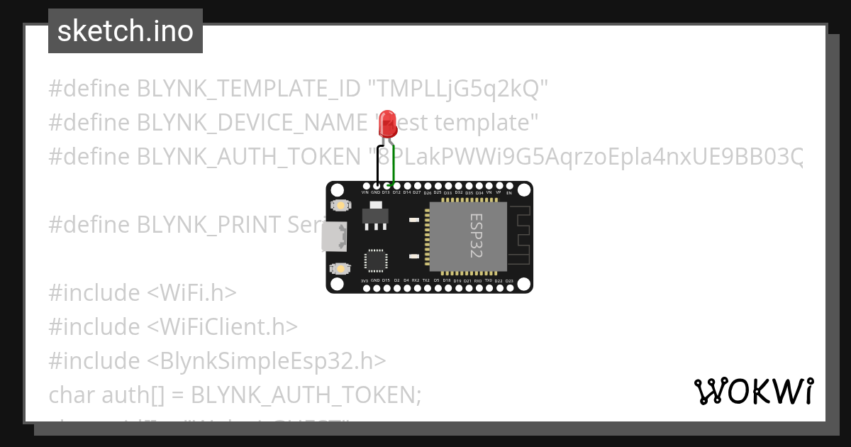 Work6 Blynk Led Switch Wokwi Esp32 Stm32 Arduino Simulator