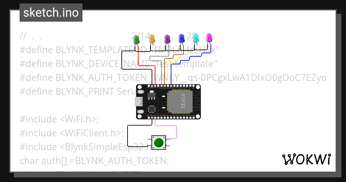 Work6 Blynk Led Switch Wokwi Esp32 Stm32 Arduino Simulator