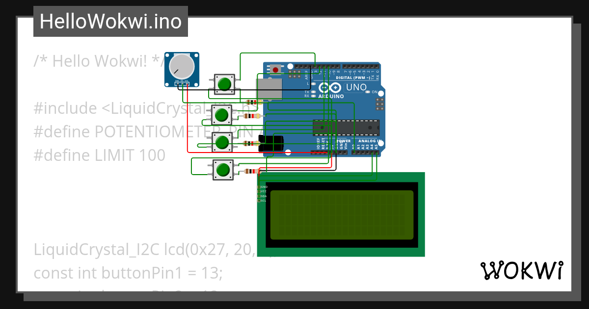 HelloWokwi.ino - Wokwi ESP32, STM32, Arduino Simulator