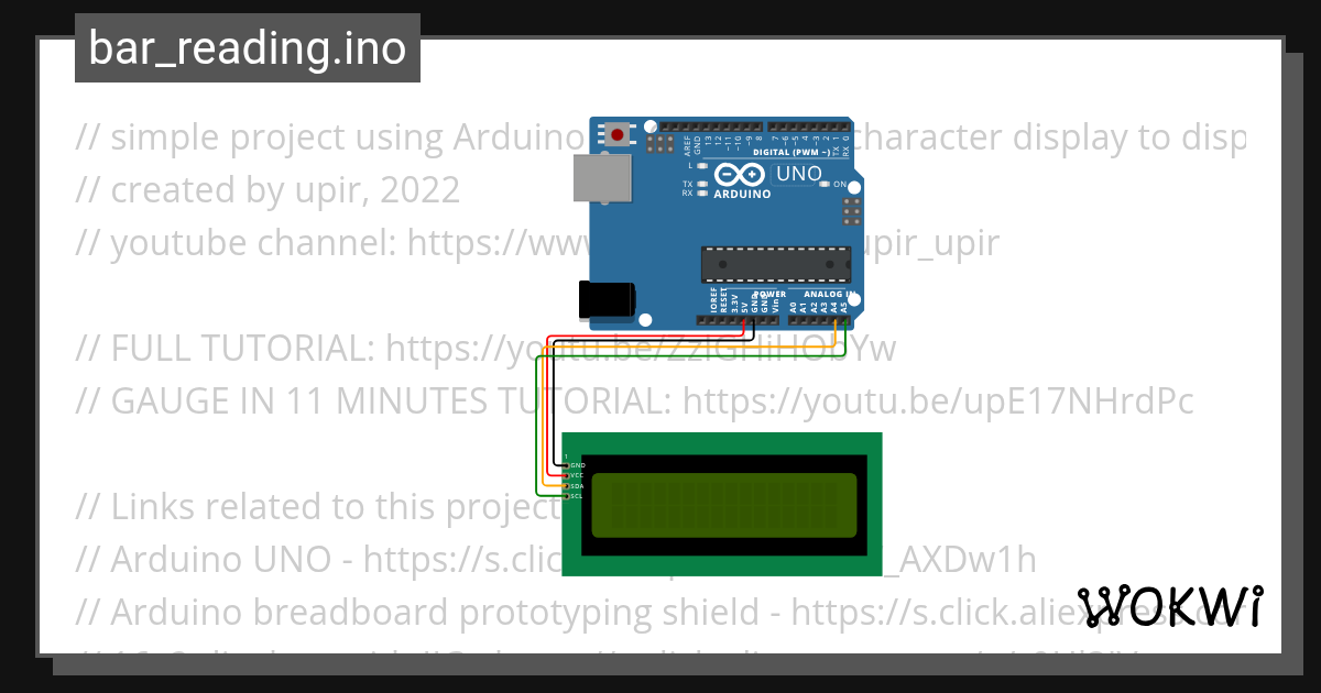 Bar 0 to 100% - Wokwi ESP32, STM32, Arduino Simulator