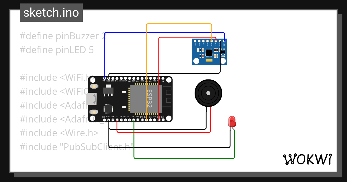 Pendeteksi Gempa Wokwi Esp32 Stm32 Arduino Simulator 