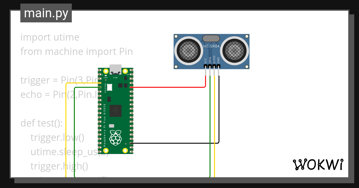 Czujnik Odległości Wokwi Esp32 Stm32 Arduino Simulator 