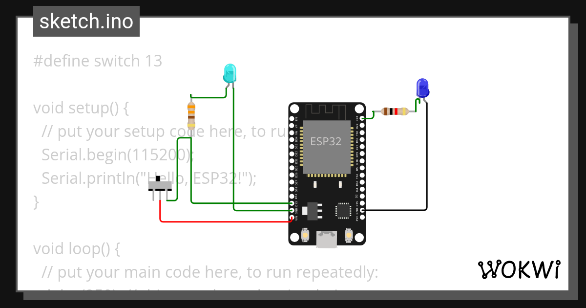 TAREA 1. - Wokwi ESP32, STM32, Arduino Simulator TAREA 1. - Wokwi ESP32, STM32, Arduino Simulator