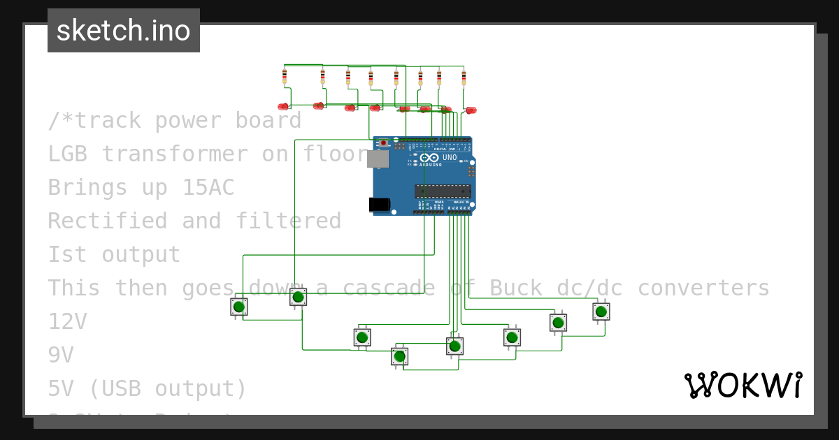 8 Buttton 8 Led Array Cases Wokwi Esp32 Stm32 Arduino Simulator