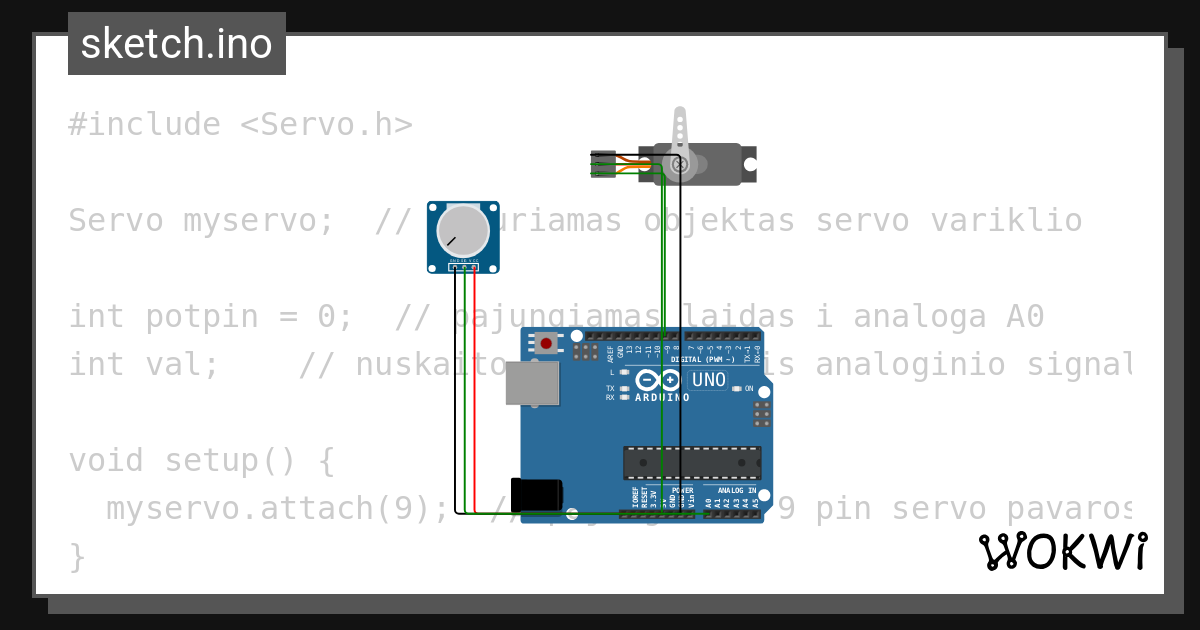 Servo Variklis Su Patenciometru Copy Wokwi Esp32 Stm32 Arduino 1861