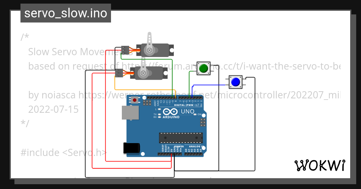servo_slow.ino copy - Wokwi ESP32, STM32, Arduino Simulator