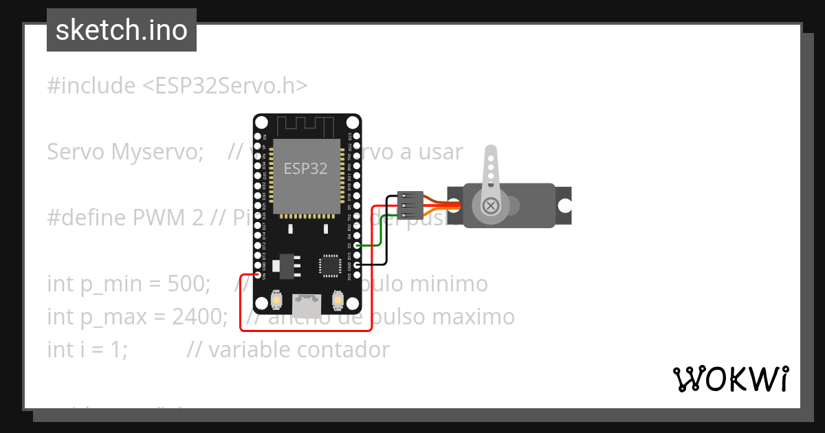Servo - Wokwi ESP32, STM32, Arduino Simulator