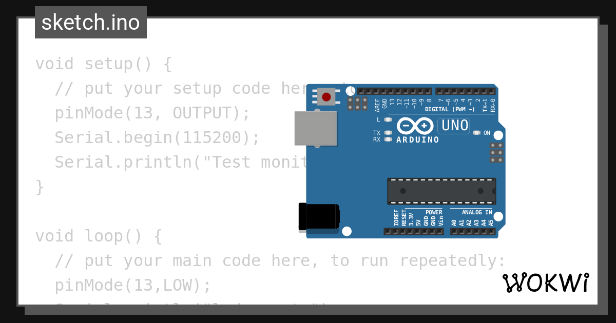 Test Seriale Wokwi Esp32 Stm32 Arduino Simulator 