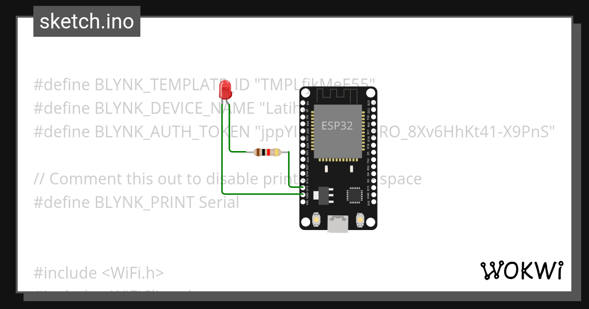 Program Menghidupkan And Mematikan Led Via Web Blynk Wokwi Esp32 3811