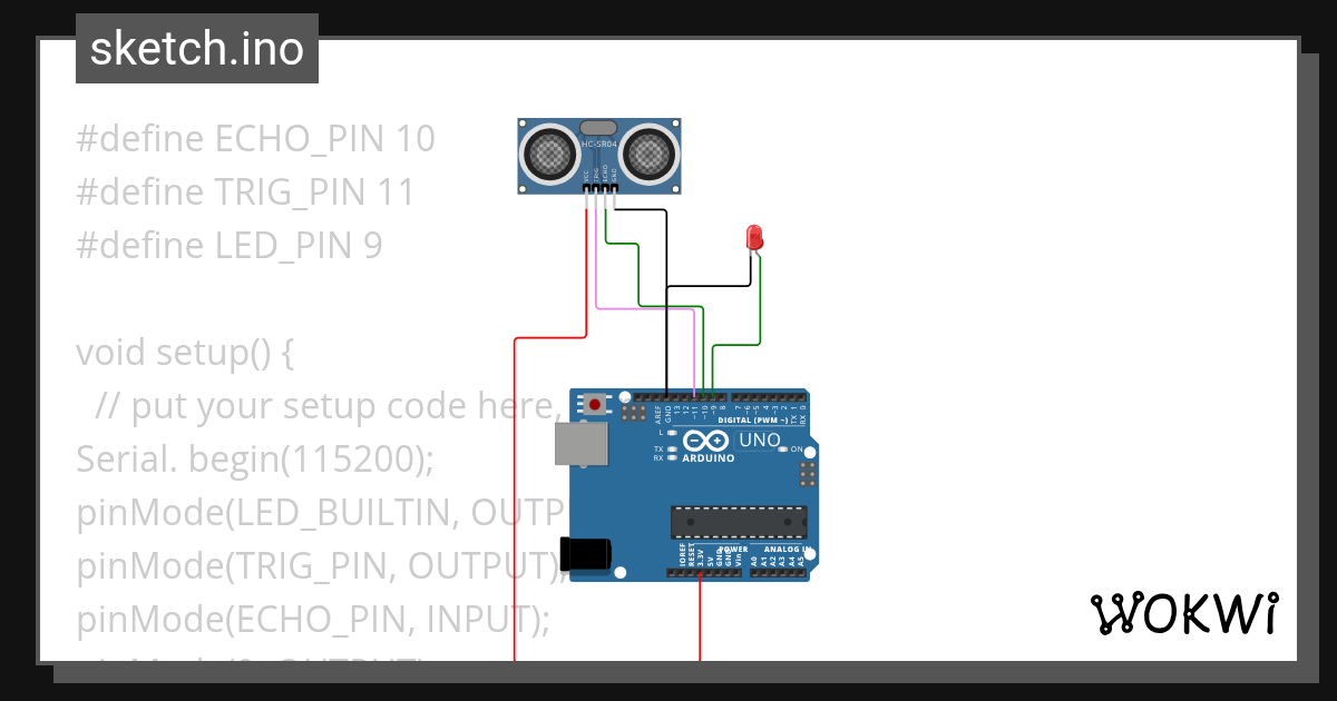Sensor Ultrasonik Copy Wokwi Esp32 Stm32 Arduino Simulator 