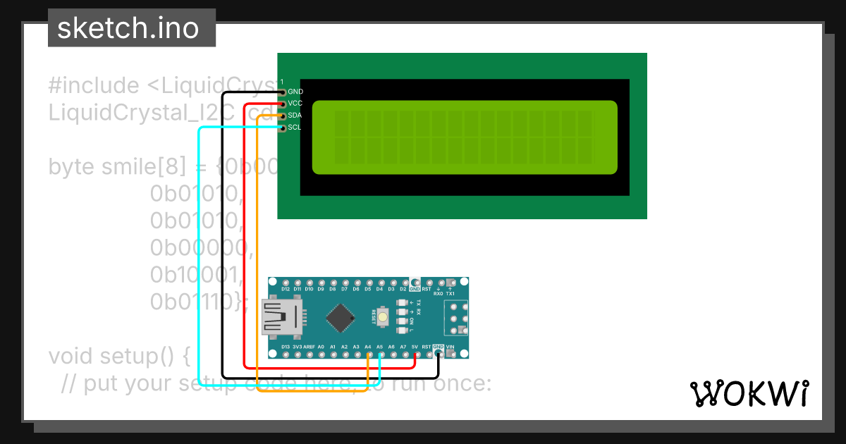 LCD TESTING - Wokwi ESP32, STM32, Arduino Simulator