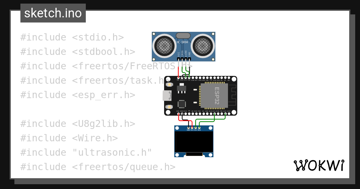 Sensor Distancia Wokwi Arduino And Esp32 Simulator