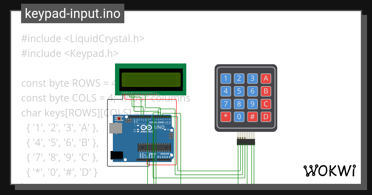 Keypad O Copy Wokwi Esp32 Stm32 Arduino Simulator 