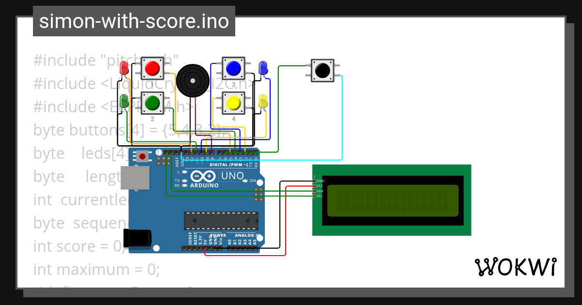 simon-with-score.ino copy - Wokwi ESP32, STM32, Arduino Simulator