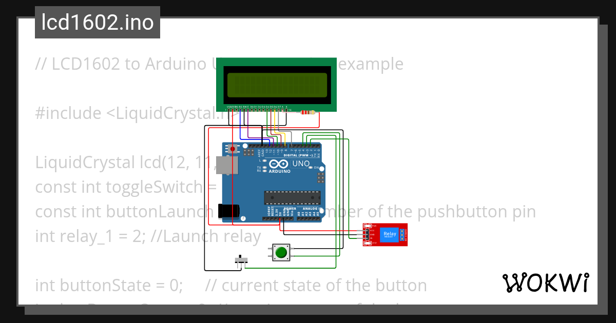 lcd1602.ino copy - Wokwi ESP32, STM32, Arduino Simulator