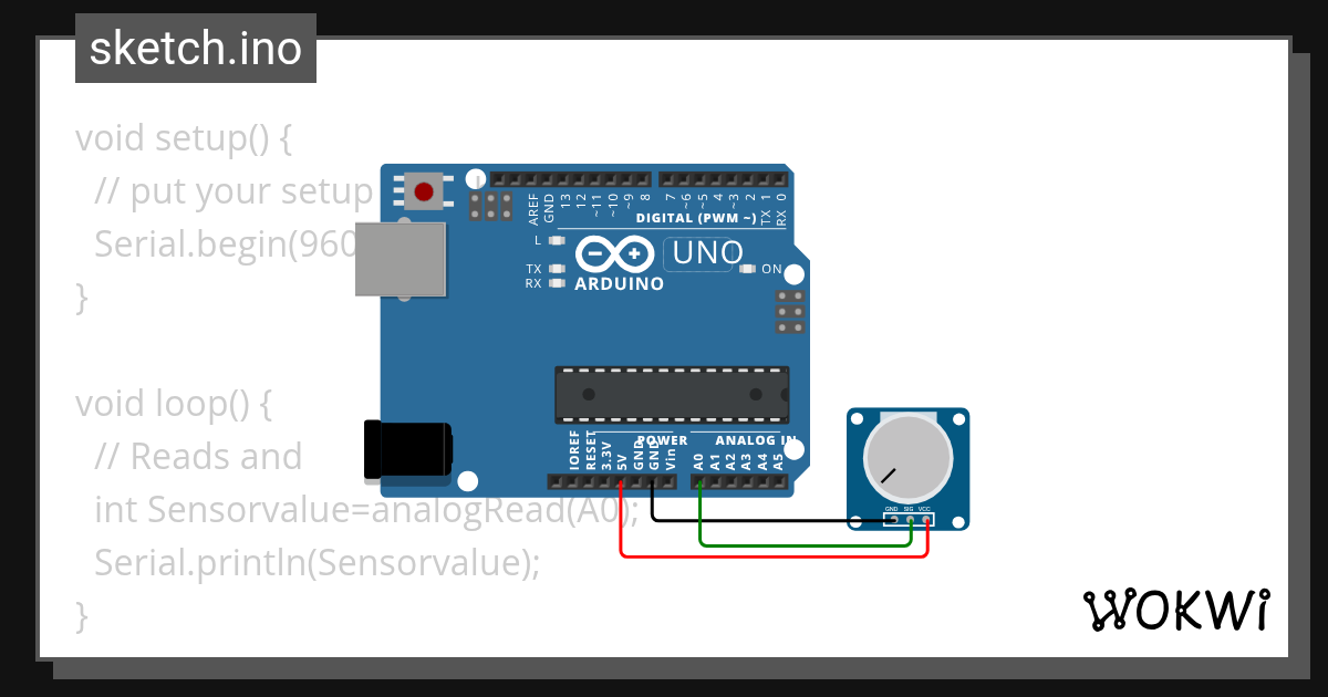 Potentiometer With Serial Display Wokwi Esp32 Stm32 Arduino Simulator