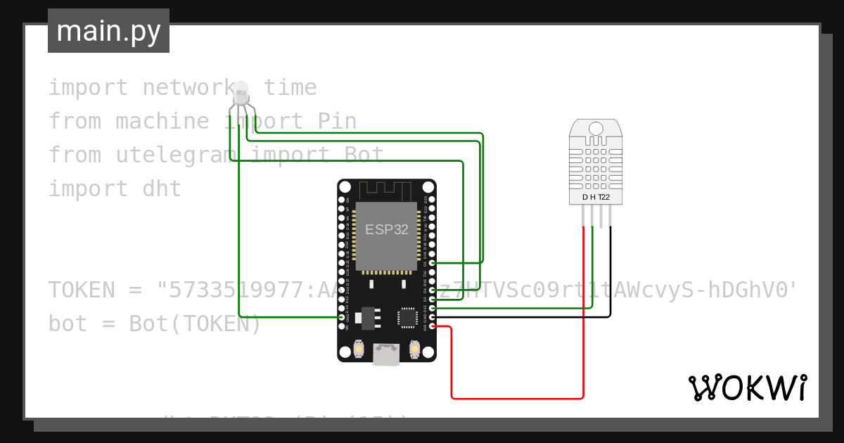Wifi Telegram Sensor Temperatura Modificado Wokwi Esp32 Stm32 Arduino Simulator
