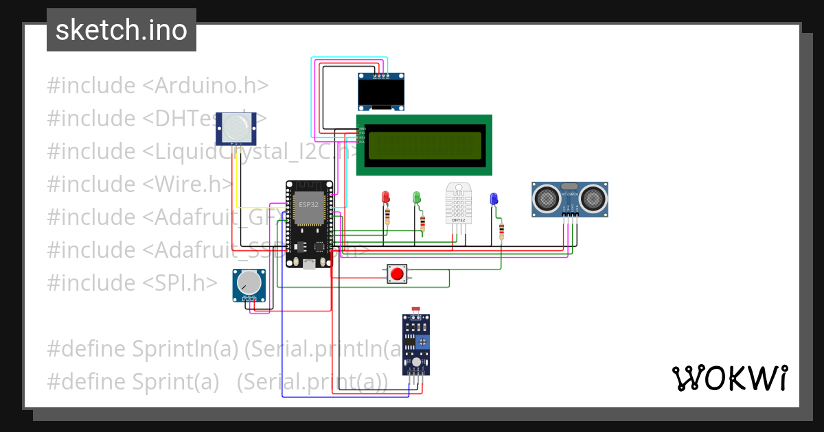Ex11_ControlTaskDisplayL2C&ULSonic - Wokwi ESP32, STM32, Arduino Simulator
