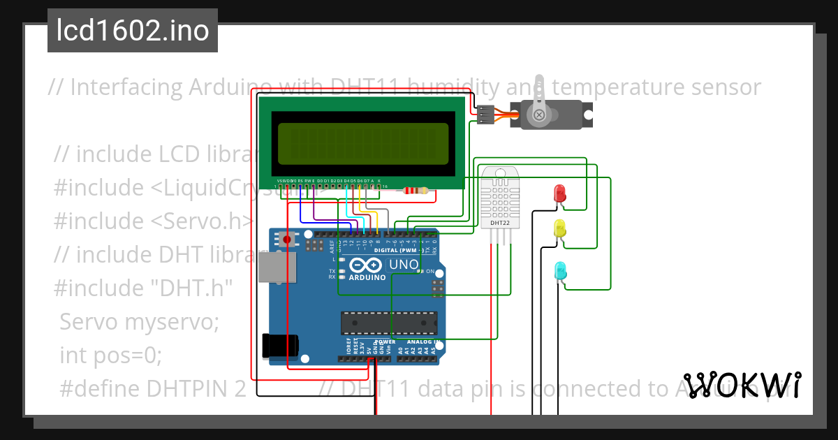 lcd1602.ino - Wokwi ESP32, STM32, Arduino Simulator