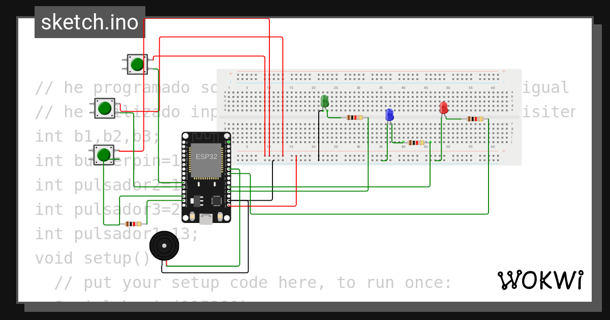 Pulsadoresleds Wokwi Esp32 Stm32 Arduino Simulator