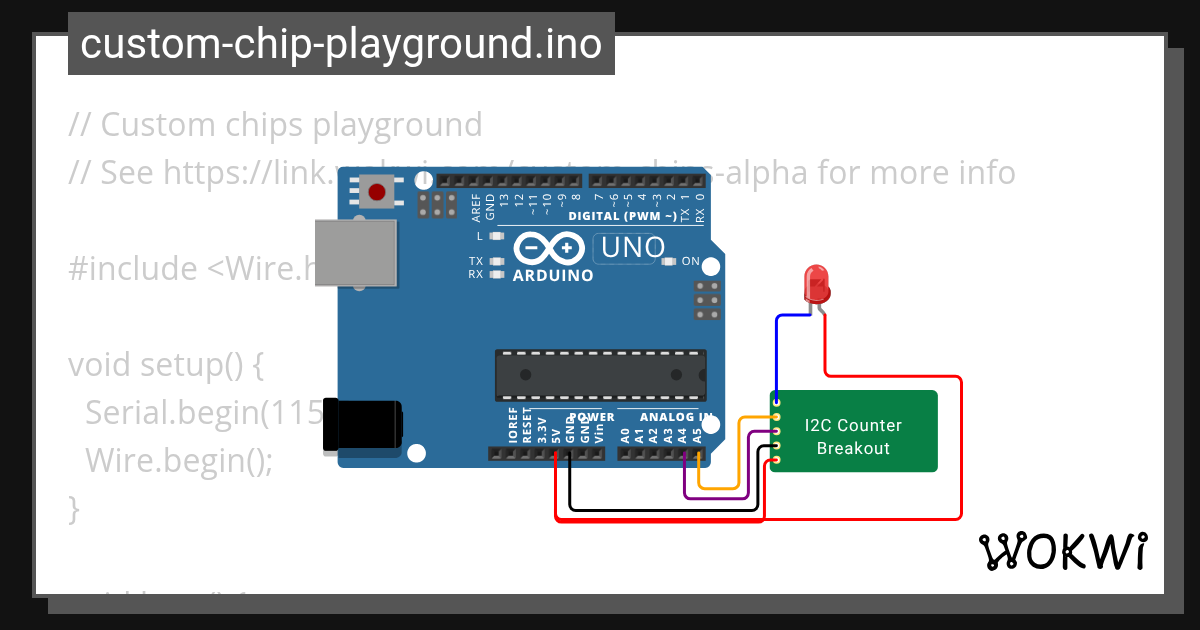 custom-chip-playground.ino - Wokwi ESP32, STM32, Arduino Simulator