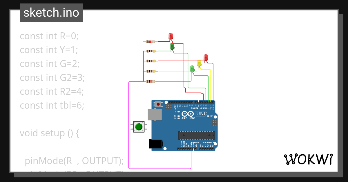 lampu merah😁.ino copy - Wokwi ESP32, STM32, Arduino Simulator