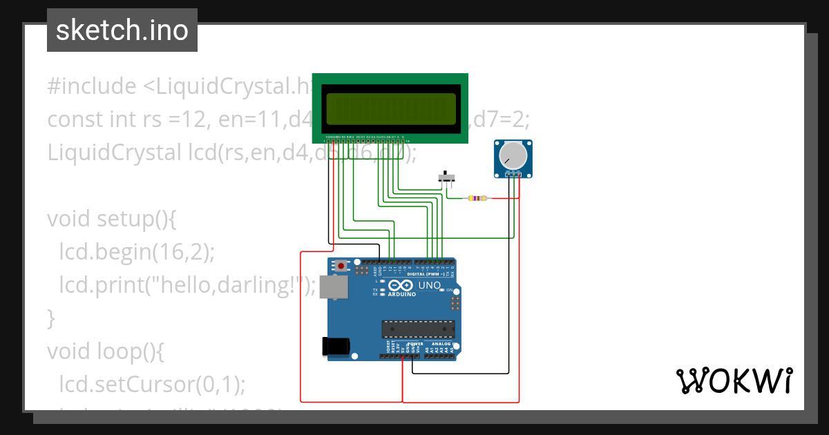 ข้อ 3 สัปดาห์10 จอแสดงผลแอลซีดี Wokwi Esp32 Stm32 Arduino Simulator