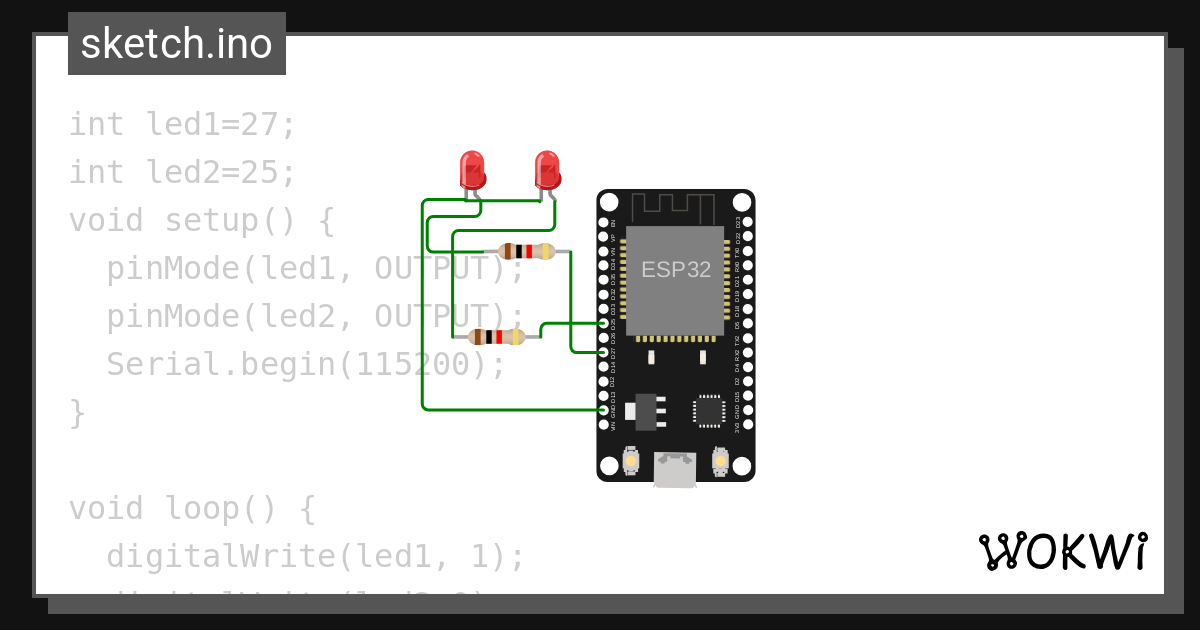 Led Blinking Wokwi Esp32 Stm32 Arduino Simulator 0008