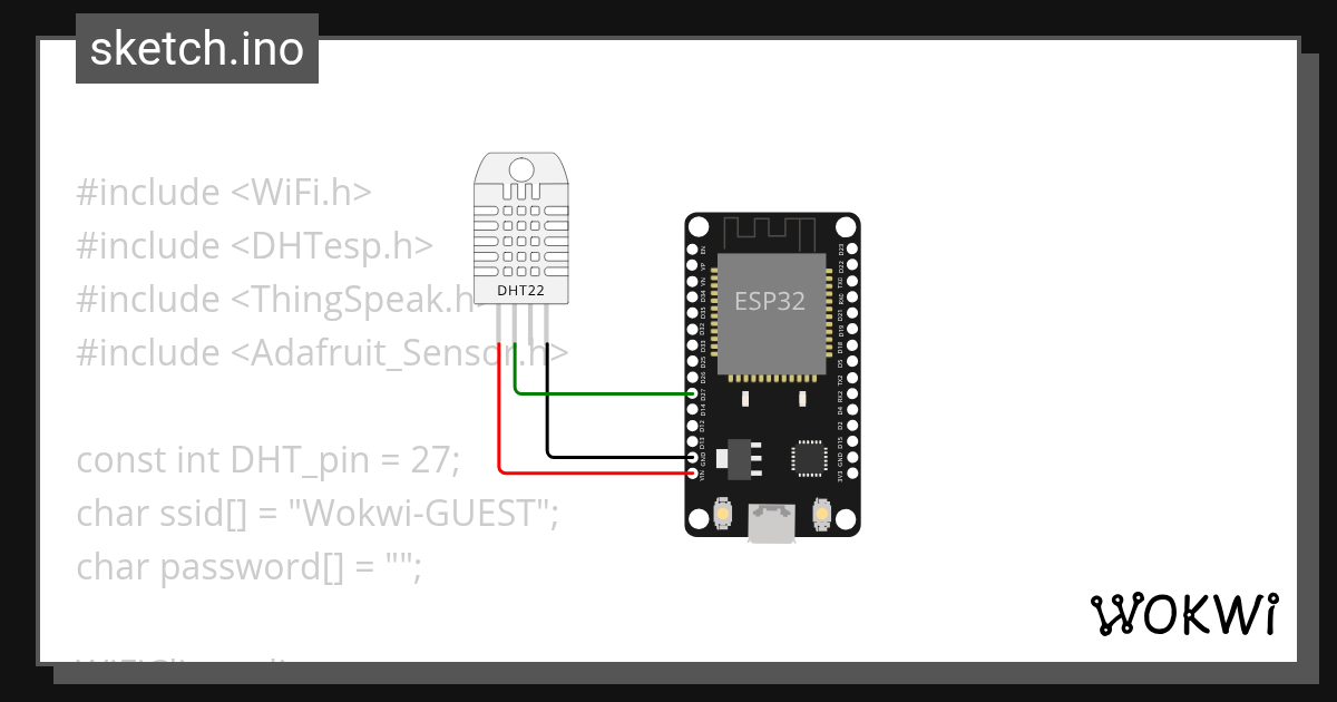 Materi 2 Dht Platform Thingspeak Wokwi Esp32 Stm32 Arduino Simulator 